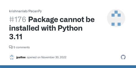 Package Cannot Be Installed With Python Issue Krishnanlab Pecanpy Github