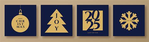 메리 크리스마스와 새해 복 많이 받으세요 2025 인사말 카드 배너 휴일 표지 광고 판매 인쇄 시즌 인사말에 대 한 현대 크리스마스 디자인 템플릿 12월에 대한 스톡 벡터
