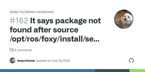 It Says Package Not Found After Source Opt Ros Foxy Install Setup Bash How Can I Solve This