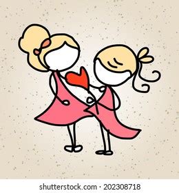 Hand Drawing Cartoon Concept Happy Same Stock Vector Royalty Free 202308364 Shutterstock