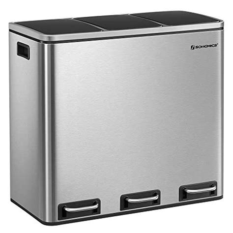 Kosz Na Śmieci Potrójny Kosz Kuchenny 3 X 18 L 3 Przedziałowy Kosz Na