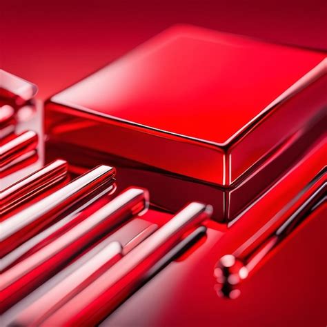 Premium Ai Image Red Rectangle Shaped Abstract Background
