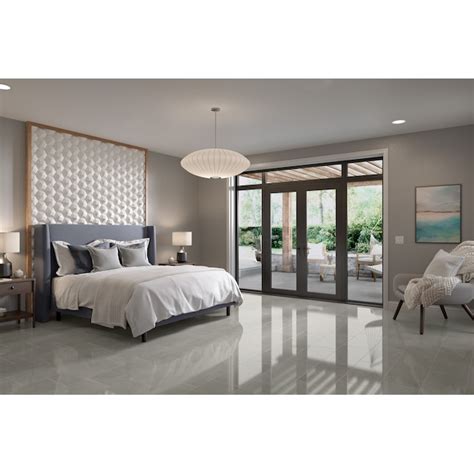 Emser Sterlina Dove 12 In X 24 In Polished Porcelain Stone Look Tile