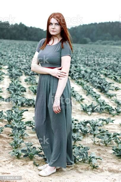 필드에 있는 자연에 슬라브 모양의 주 근 깨와 함께 아름 다운 빨간 머리 소녀의 초상화 20 29세에 대한 스톡 사진 및 기타 이미지 20 29세 건강한 생활방식