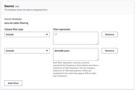 Announcing Data Filtering For Amazon Aurora Mysql Zero Etl Integration
