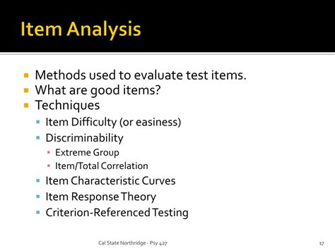 PPT Test Items And Item Analysis PowerPoint Presentation Free Download ID 811832
