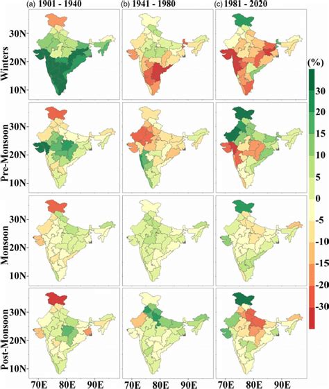 The Long Term Percent Rainfall Deviation In Qdt1 A Qdt2 B