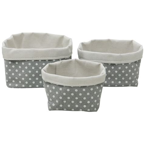 Set Of 3 Square Storage Boxes Dark Grey