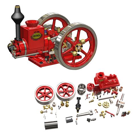 Retrol Hm 01 7cc Model Hit And Miss 4 Stroke Horizontal Internal Combustion Engine Stirlingkit