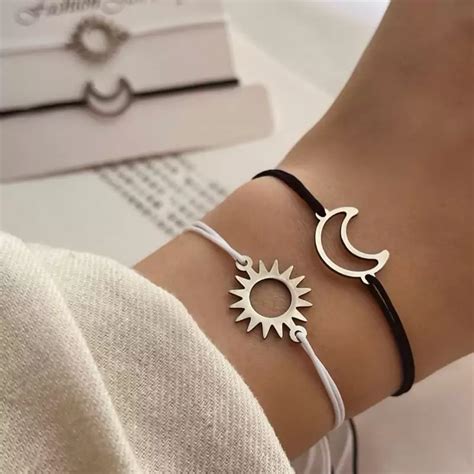 خرید و قیمت دستبند ست کاپلی ماه و خورشید از غرفه گالری سروستان