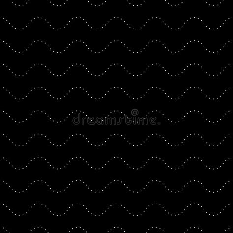 Subtle Seamless Pattern Dotted Wavy Lines Stock Vector Illustration