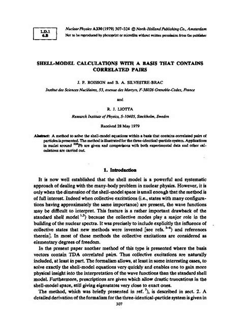 Pdf Shell Model Calculations With A Basis That Contains Correlated Pairs Dokumen Tips