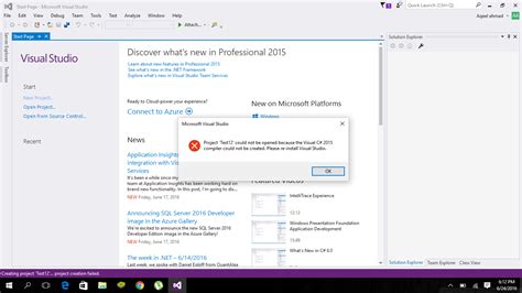 Visual Studio 2015 New Project Issue Stack Overflow