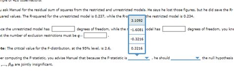 11 Testing Multiple Exclusion Restrictions With The
