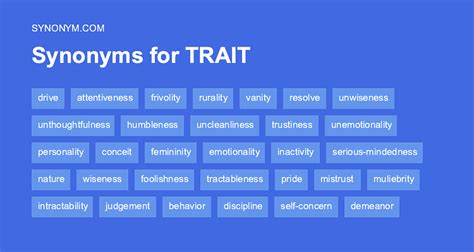 Another Word For Trait Synonyms And Antonyms