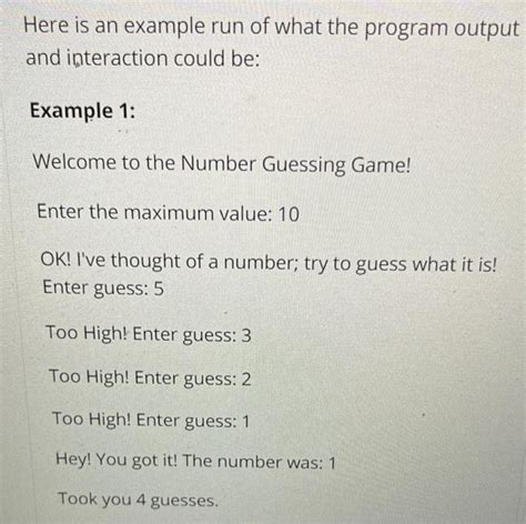 Solved Number Guessing Game In This Project Well Be