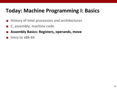 Ppt Machine Level Programming I Basics Computer Systems Organization