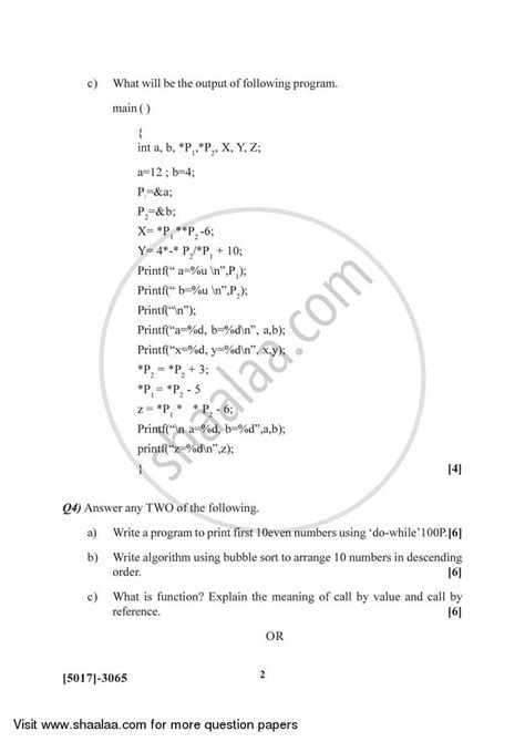 C Programming 2016 2017 Bsc Electronic Science Semester 5 Tybsc 2013
