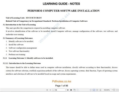Perform Computer Software Installation Pdf Notes Level 5 Tvet Cdacc