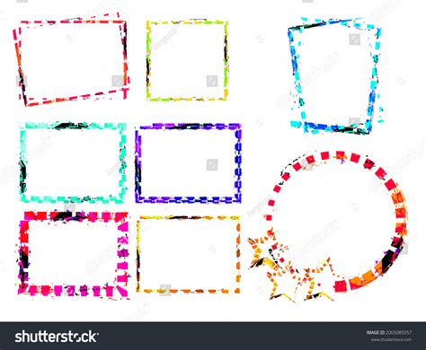 Hand Drawn Set Simple Frame Border เวกเตอร์สต็อก ปลอดค่าลิขสิทธิ์ 2005085057 Shutterstock