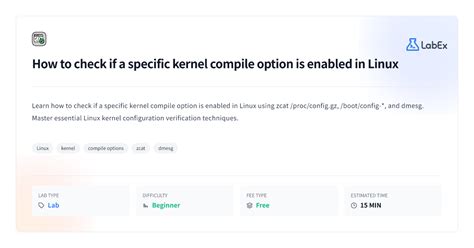 How To Check If A Specific Kernel Compile Option Is Enabled In Linux Labex