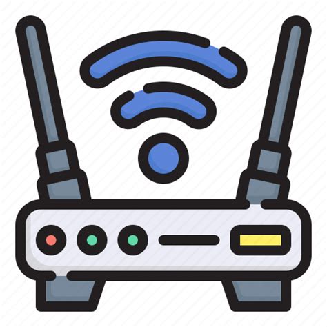Electronics Communications Wifi Router Access Point Wireless Connetivity Icon Download On