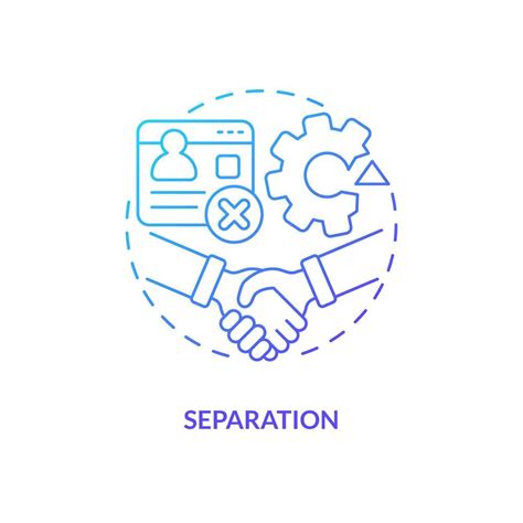 Separation Blue Gradient Concept Icon Termination By Mutual Agreement