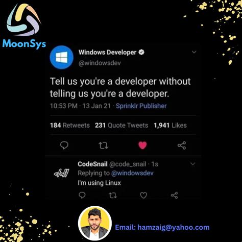 Hamza Ali Khalid On Linkedin Developerhumor Techlife Programmingfun Linuxlife Codingjourney