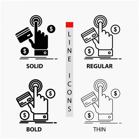 Ppc Click Pay Payment Web Icon In Thin Regular Bold Line A Web Icons Line Icons Payment Icons