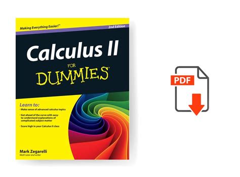 calculus ii for dummies pdf instant download file etsy
