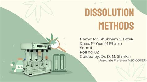 Dissolution Methods Official And Non Official Pptx