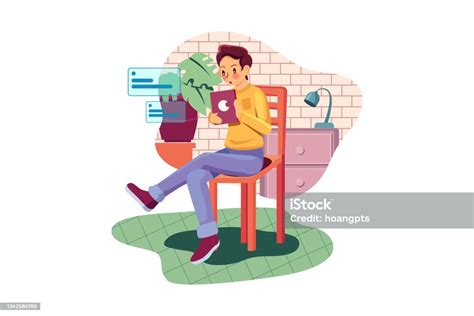 출시 된 응용 프로그램과 함께 디지털 태블릿을 사용하여 스마트 홈 장치를 제어 할 수 있습니다 스마트 홈 컨셉 가상 비서에 대한 스톡 벡터 아트 및 기타 이미지 Istock