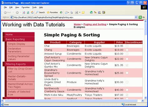 Paging And Sorting Report Data VB Microsoft Learn