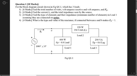 Solved Question 2 18 Marks The Circuit Shown In Fig Q21