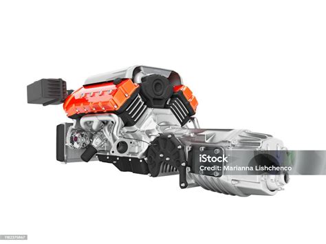 공기 필터와 매니 폴드 기어 박스 3d 흰색 배경에 렌더링 자동차 엔진 그림자 없음 가솔린에 대한 스톡 사진 및 기타 이미지 가솔린 거리 공연 Istock