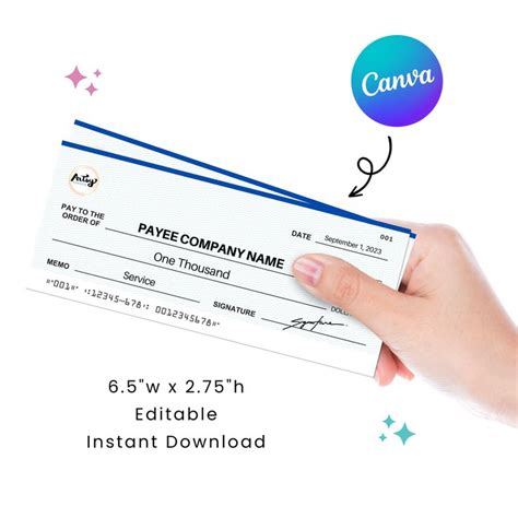 Small Cheque 20 65 X 275 Perfect For For Charity Etsy How To Memorize Things