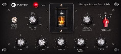 Eplex7 Dsp Releases Vintage Vacuum Tube Vd76 Plugin Effect