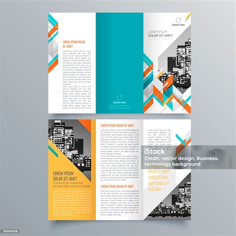 브로셔 디자인 브로셔 템플릿 창조적인 삼중 트렌드 브로셔 3단 브로슈어에 대한 스톡 벡터 아트 및 기타 이미지 3단 브로슈어