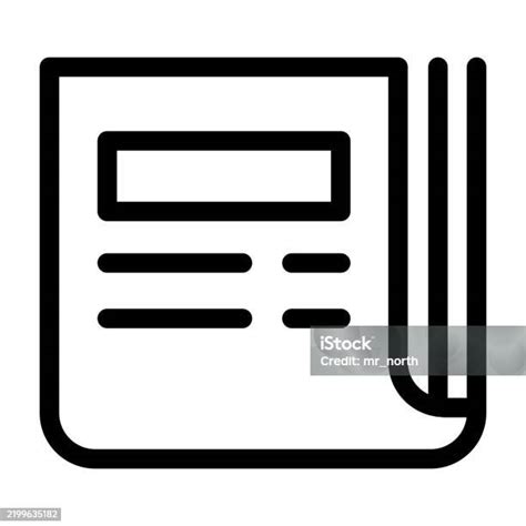 신문 아이콘 얇은 선 스타일 벡터 일러스트 레이 션 그래픽 디자인 0명에 대한 스톡 벡터 아트 및 기타 이미지 0명 고립 색상 기사 출판 Istock