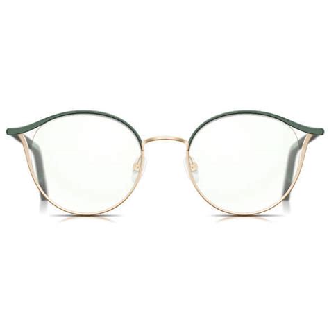 Metal Half Frame Glasses With Wood Temples Bestx222 Bestsea Eyewear