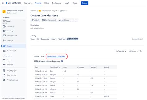 Status History Expanded Report For Time In Status On Jira Server And