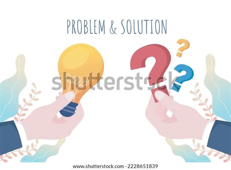 Problem Solution Flat Vector Illustration Stock Vector Royalty Free Shutterstock