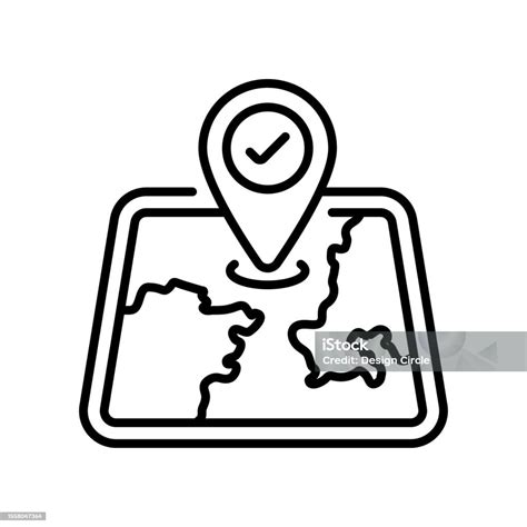위치 개요 아이콘 디자인 그림을 확인합니다 흰색 배경에 지도 및 탐색 기호 Eps 10 파일 0명에 대한 스톡 벡터 아트 및 기타 이미지 Istock