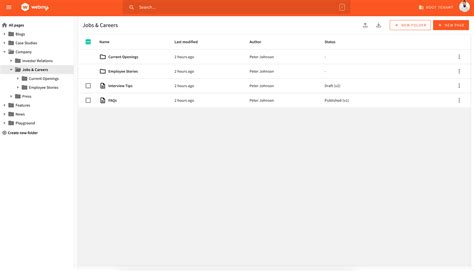 Advanced Content Organization Features Webiny Overview Webiny Docs