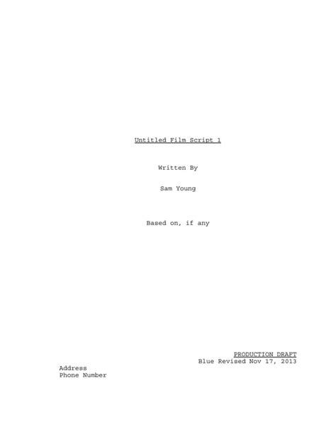 Untitled Film Script Draft PDF