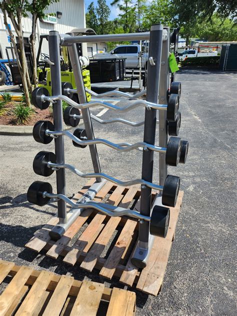 Titan Fixed Curl Bar Set W Life Fitness Rack Refit Nation