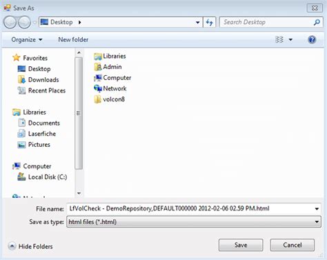 Volume Consistency Checker Laserfiche