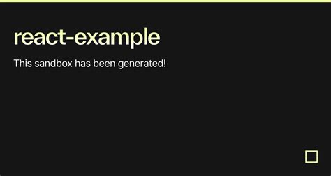 react example codesandbox