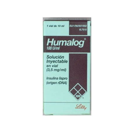 Humalog 100 U Ml 1 Vial 10 Ml Acción Ultrarápida