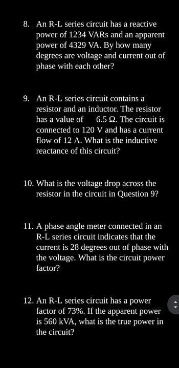 Answered An R L Series Circuit Has A Reactive Power Of 1234 Vars And